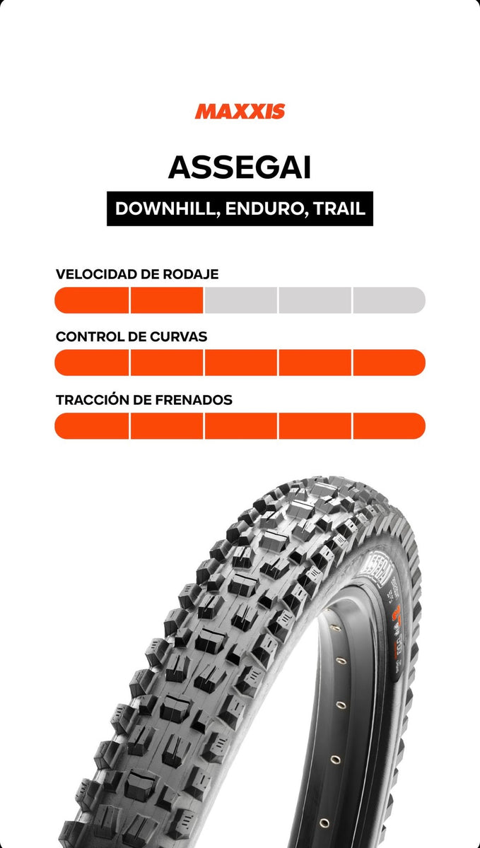 Maxxis ASSEGAI BIKEPARK DH TR 29X2.5 WT Alambre Neumatico – Tienda Ride
